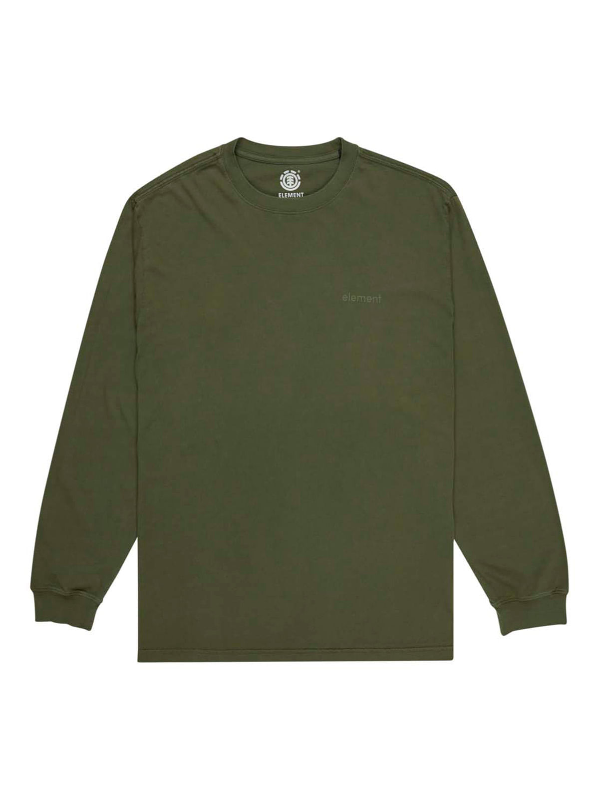 Polera Manga Larga Hombre Basic Pocket Pigment Verde Element-Element ...