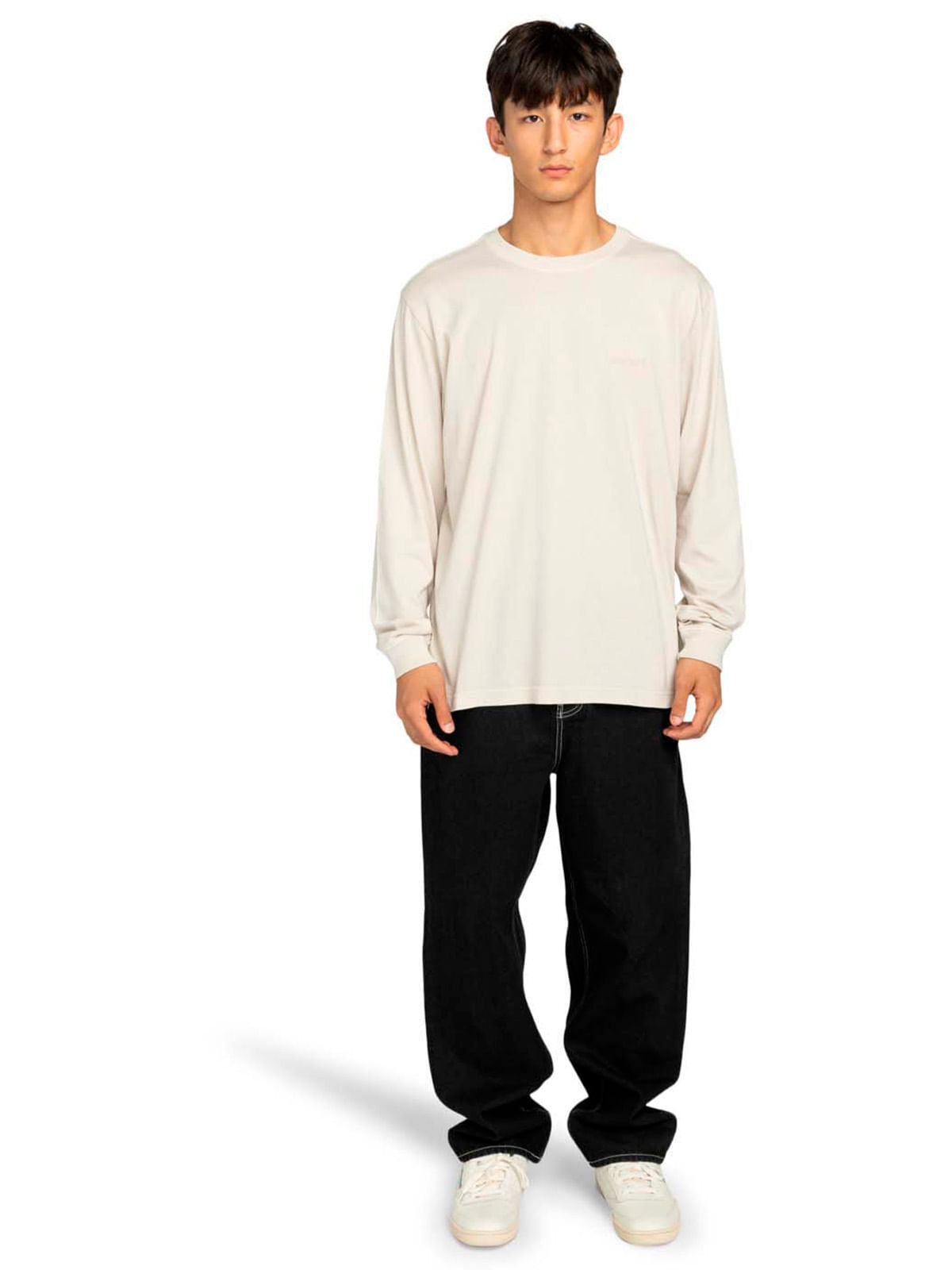 Polera Manga Larga Hombre Basic Pocket Pigment Beige Element-Element ...